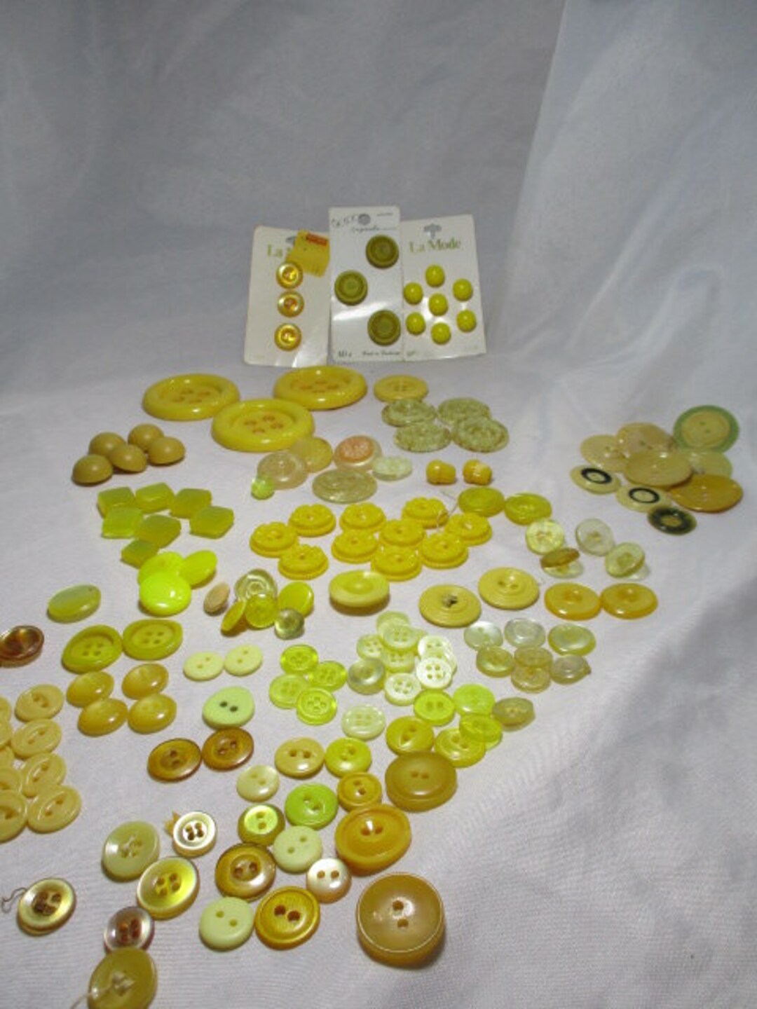 A Grouping of Yellow Shades of Buttons in Large and Small Sizes & Wafer ...