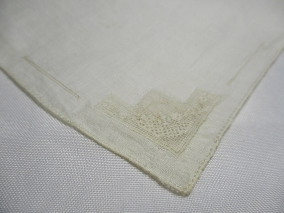 1910's Linen Pulled Thread/Drawn Thread Handkerchief … - Gem