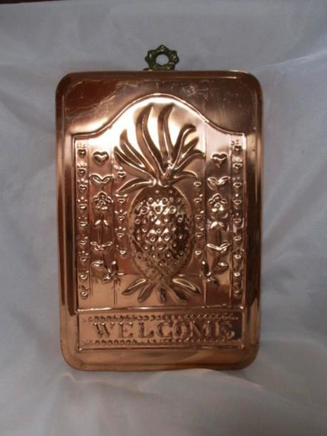 A Vintage OLD DUTCH DESIGN Handcrafted Copper & Brass Welcome Pineapple ...