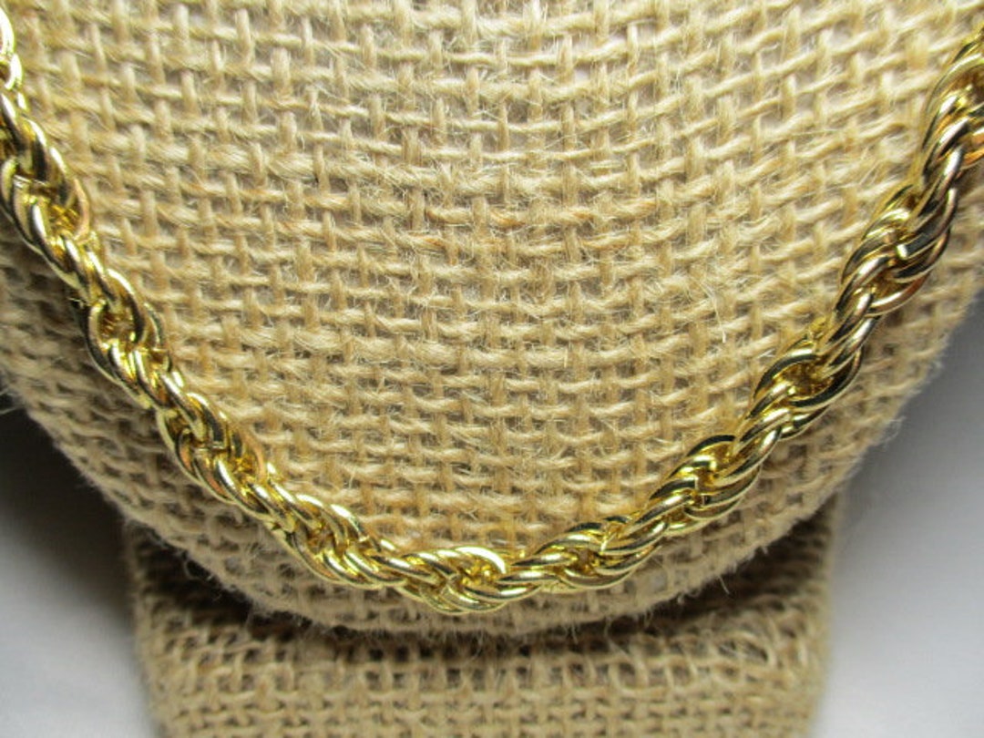 A Vintage Heavy, 24 Inch Twisted Rope Style Chain in a Gold Tone. - Etsy