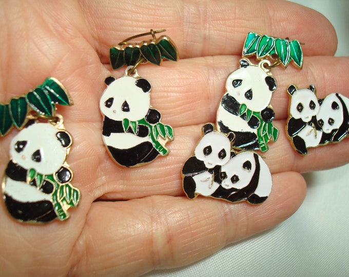 Five Vintage Chinese Little Panda Bear Pins. - Etsy
