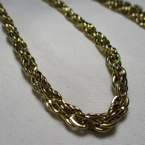 A Vintage Heavy, 24 Inch Twisted Rope Style Chain in a Gold Tone. - Etsy