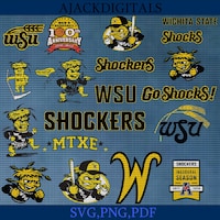 Wichita State SVG PNG JPG Shockers Script - Etsy