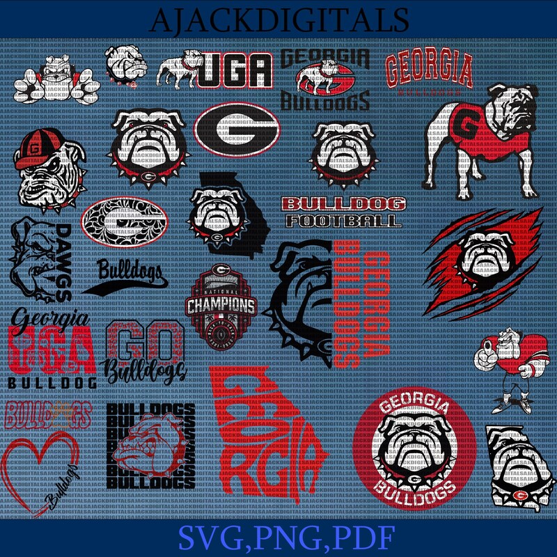 Georgia Bulldogs Svg - Etsy