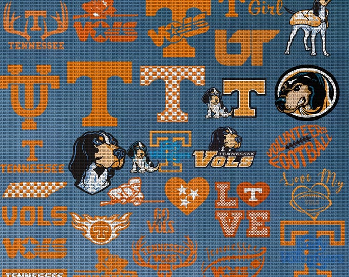 Tennessee Vols Multi Patterned PNG Instant Download Design | University ...