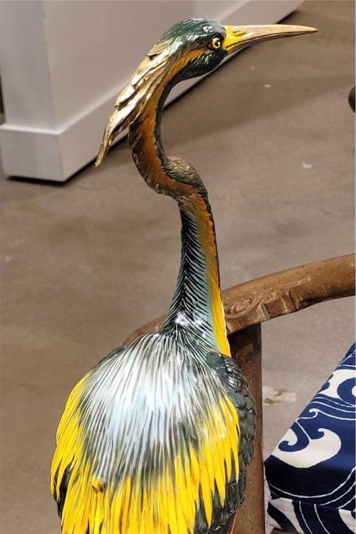 Porcelain Shore Bird Sculpture Statue With Bronze Accents - Etsy