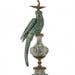 Porcelain Green Parrots Candlesticks, Candle Holders Pair With Bronze ...
