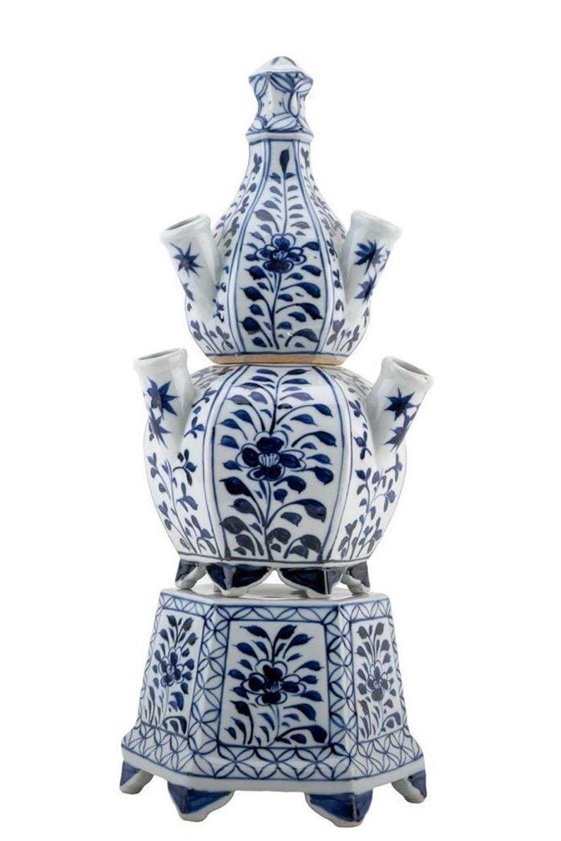 Vintage Reproduction Exquisite Porcelain Chinoiserie Tulipiere Pagoda ...