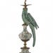 Porcelain Green Parrots Candlesticks, Candle Holders Pair With Bronze ...