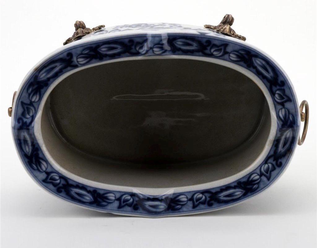 Hand Painted Oval Porcelain Chinoiserie Cachepot Planter - Etsy