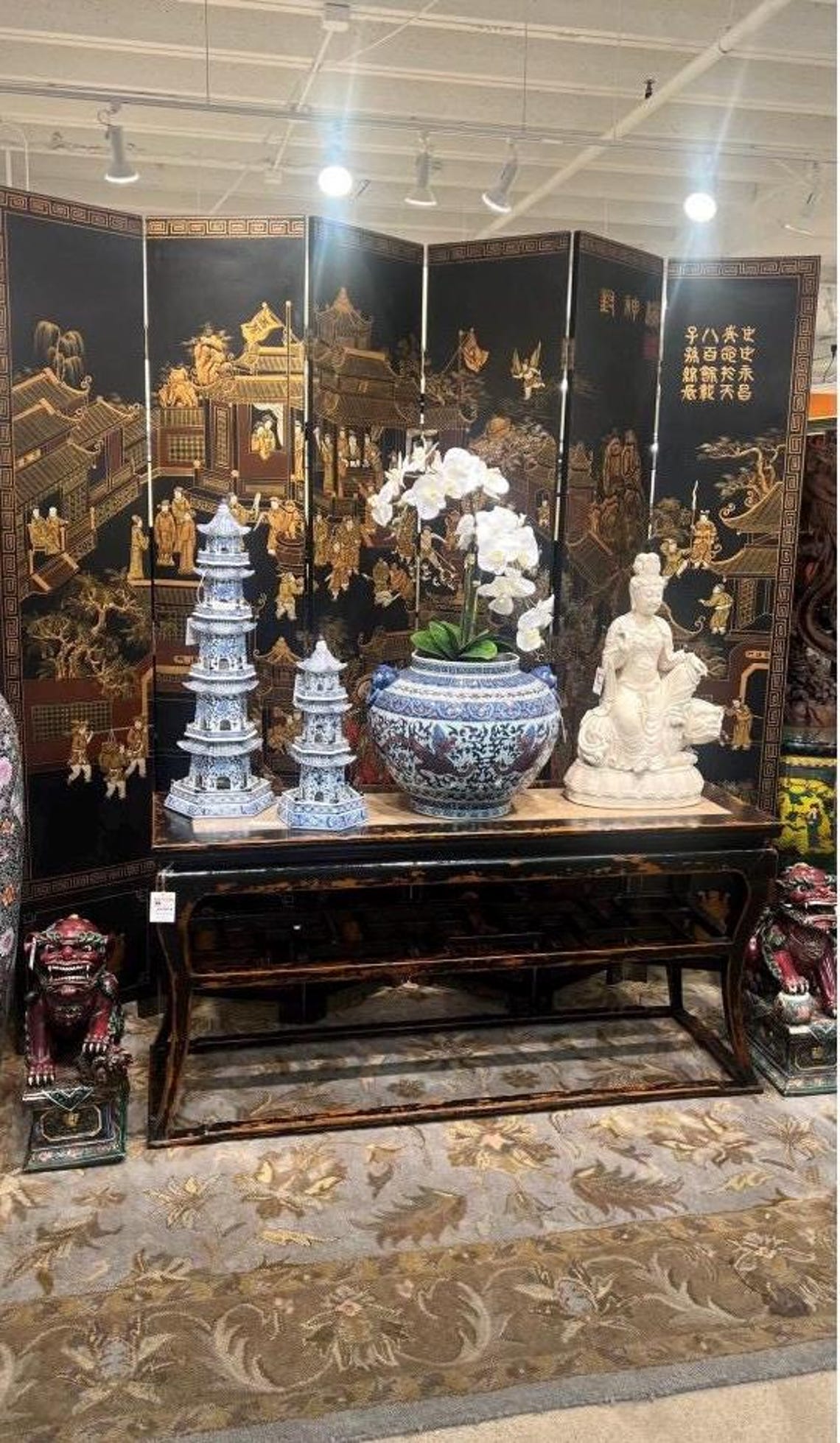 Vintage Oriental 6 Panel Screen Room Divider-96”l - Etsy