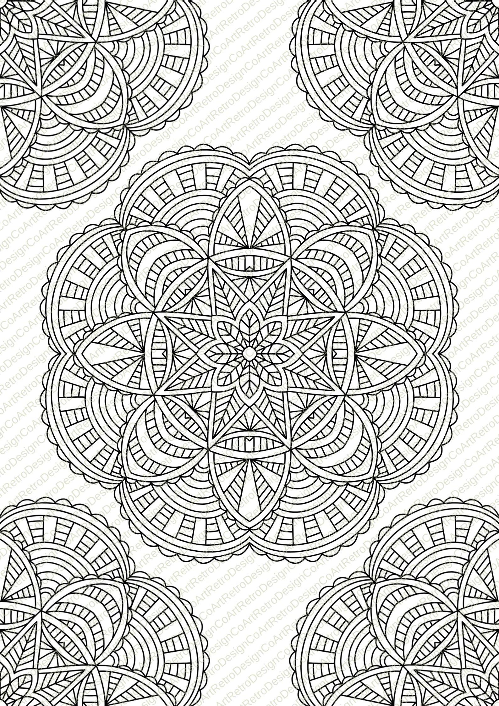 Mandala Coloring Book – 19 Intricate Designs, Mindfulness Art (PDF ...