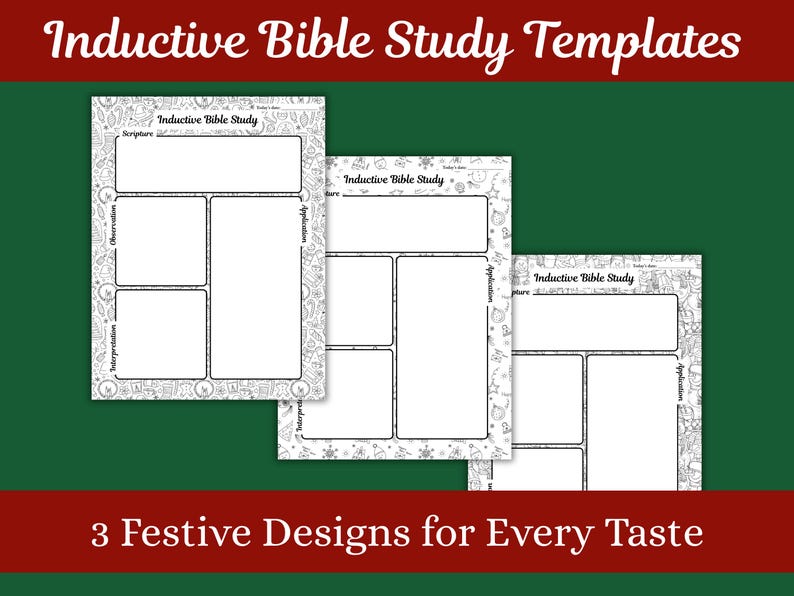 Inductive Bible Study Templates Printable Christmas Reading Plan ...