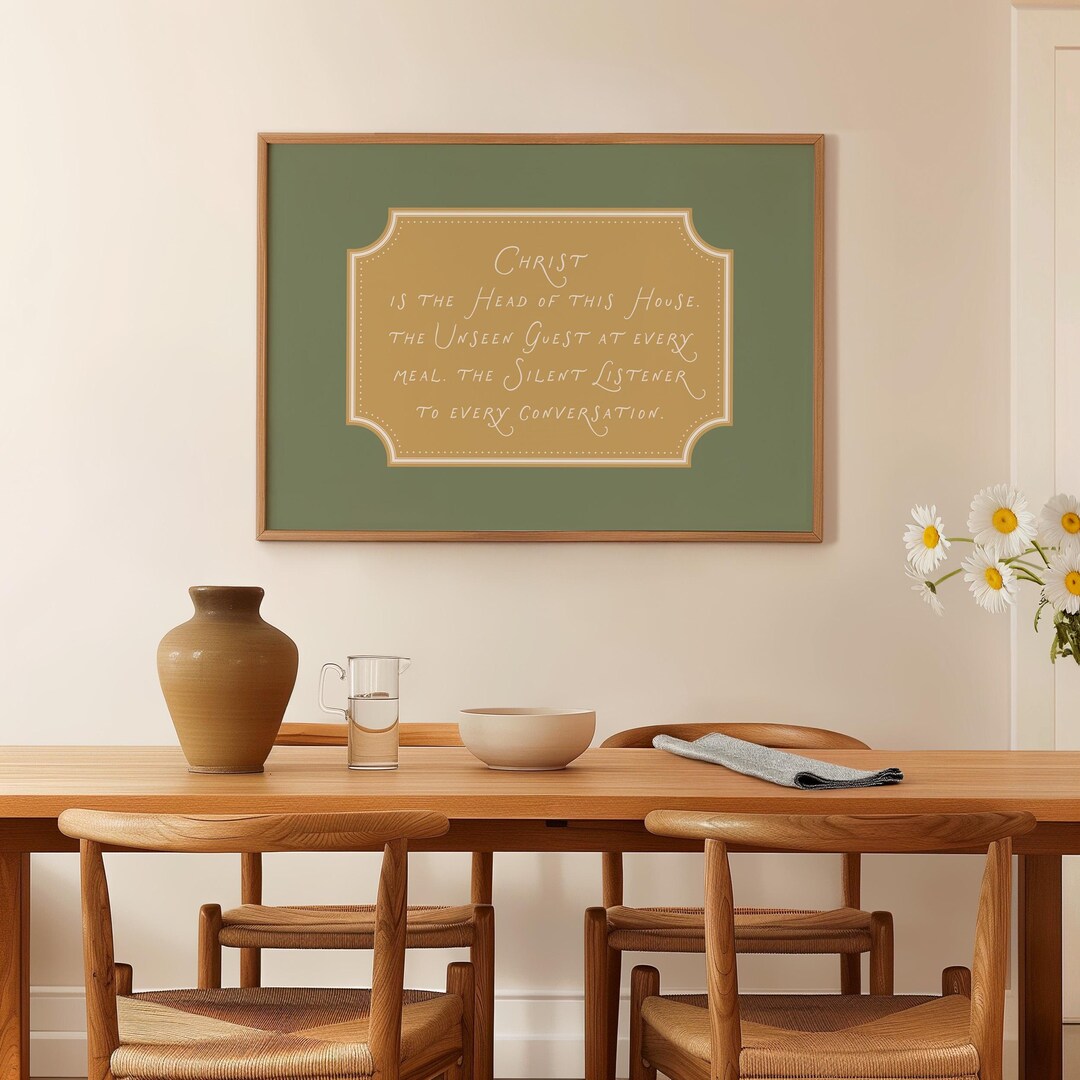 Christian House Rule: Christ is the Head of This House, Mustard Yellow ...