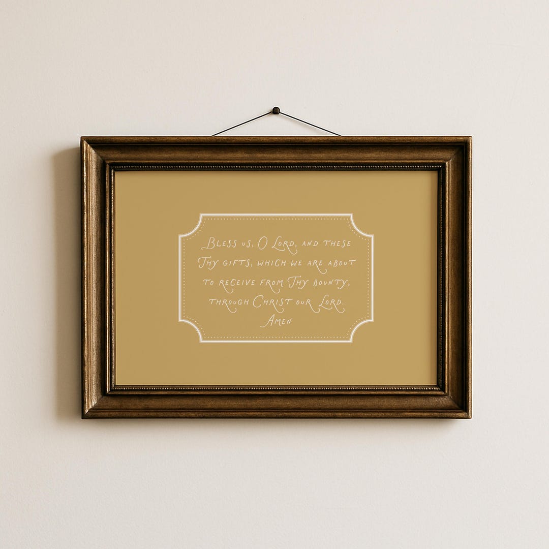 Catholic Table Blessing Handwritten Christian Prayer Digital Download ...