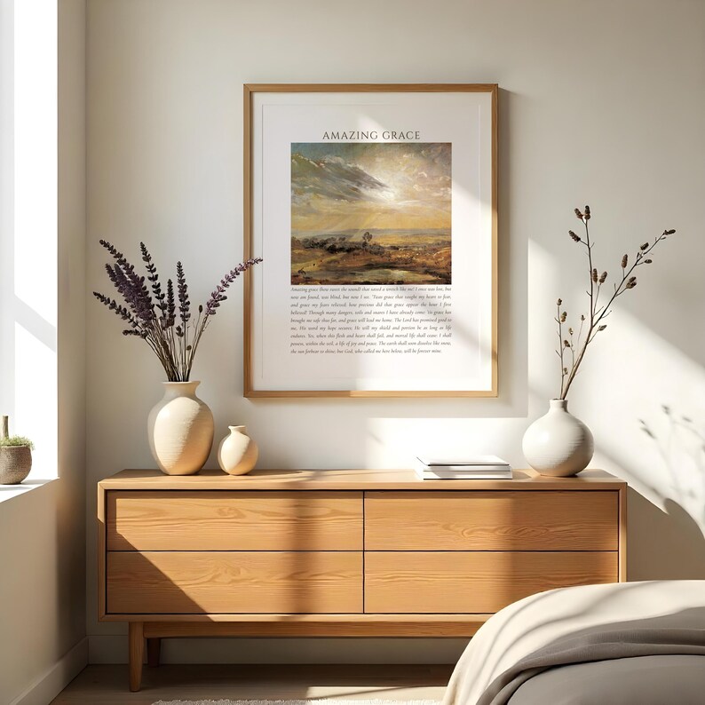 Amazing Grace Print Digital Download Hymn Wall Art Printable Vintage ...