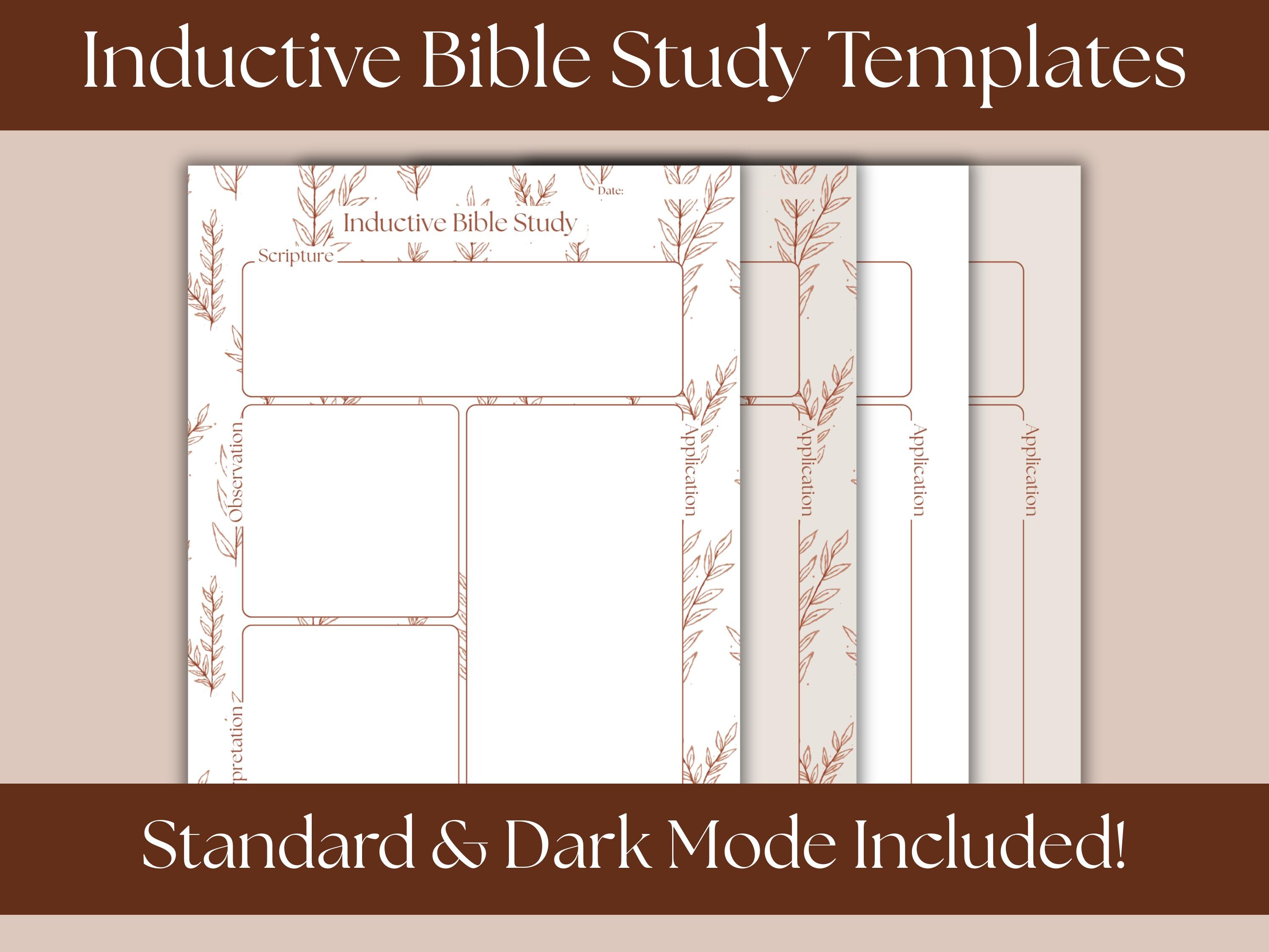Boho Bible Study Inductive Templates Instant Download Prayer Journal ...