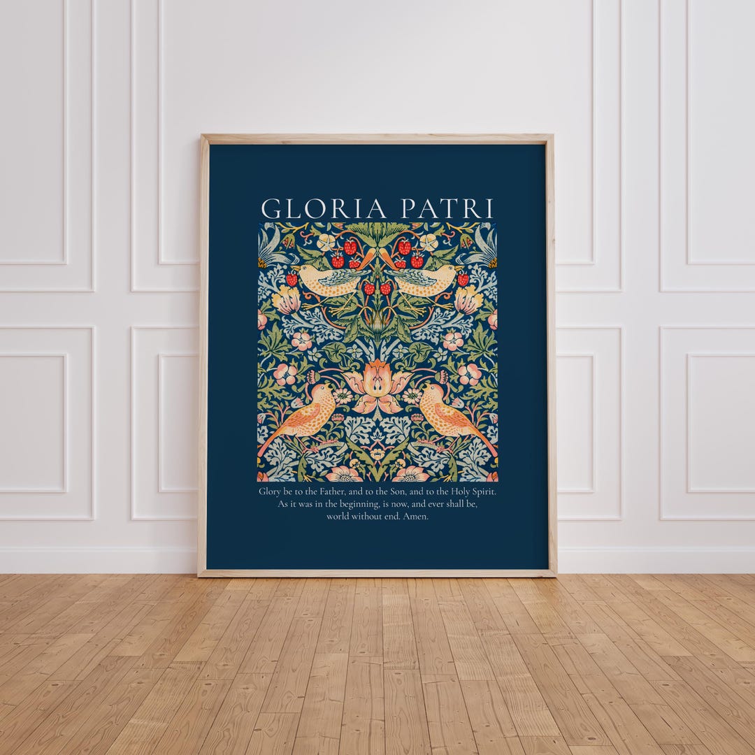 Glory Be Prayer Print Digital Download Gloria Patri Doxology Hymn Wall ...