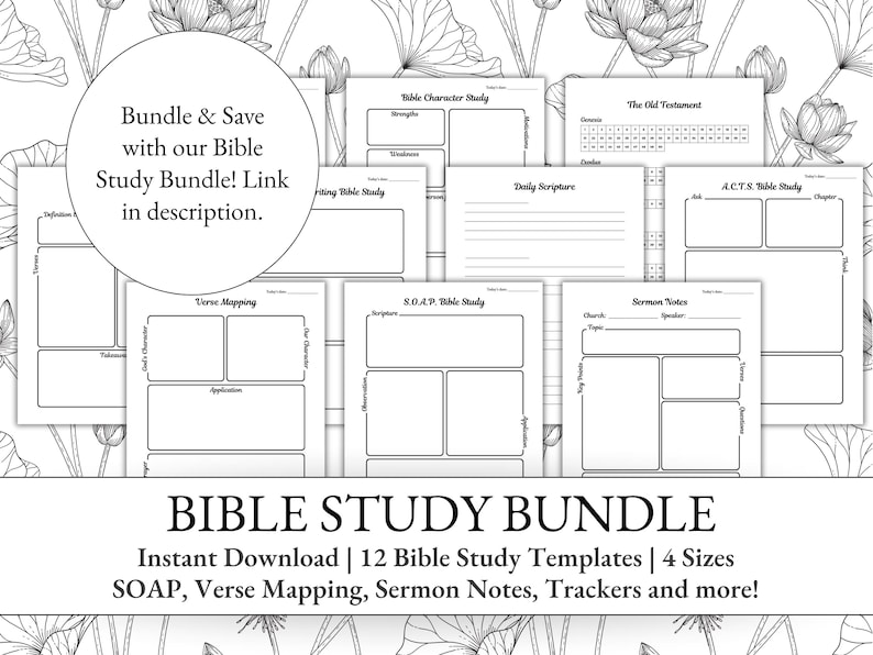 Bible Word Study Template Printable: Christian Planner, Study Guide ...