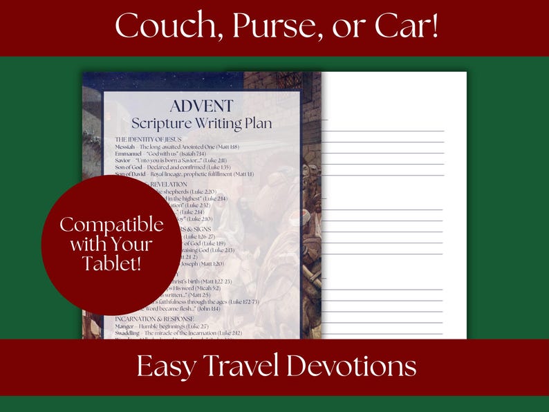 25-day Advent Scripture Writing Plan for Daily Devotions Digital ...