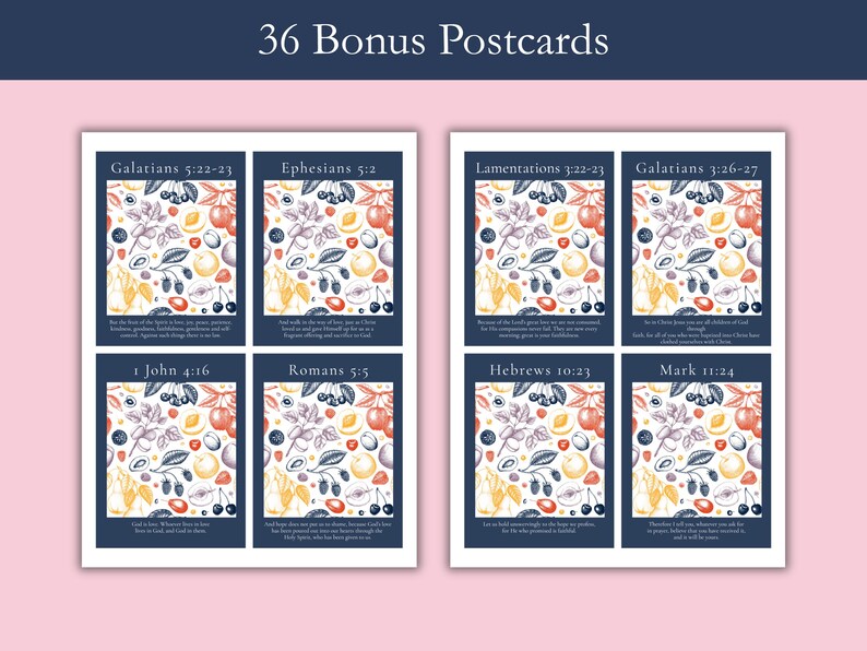 180 Bible Verse Cards, Fruit of the Spirit Scriptures, Printable ...