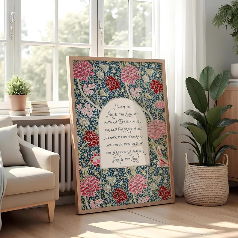 Psalm 117 Bible Wall Art: "praise the Lord" Scripture Print, Christian ...