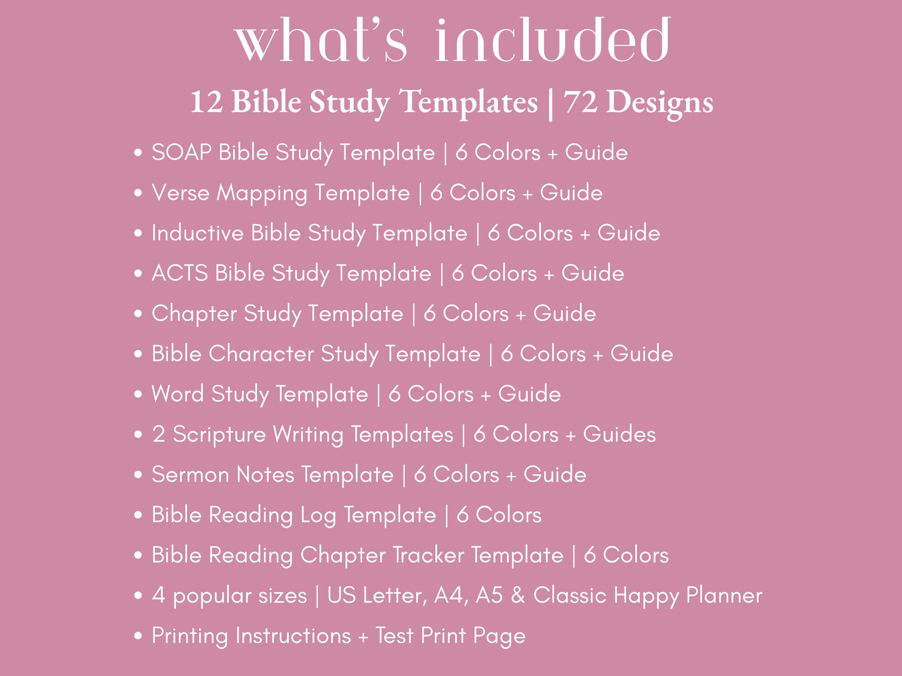 Bible Study Bundle Coastal Edition, 12 Templates, SOAP Bible Study ...