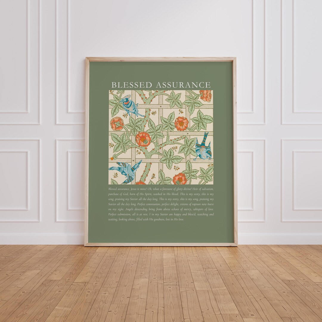 Blessed Assurance Hymn Wall Art Print: Christian Song Lyric Printable ...
