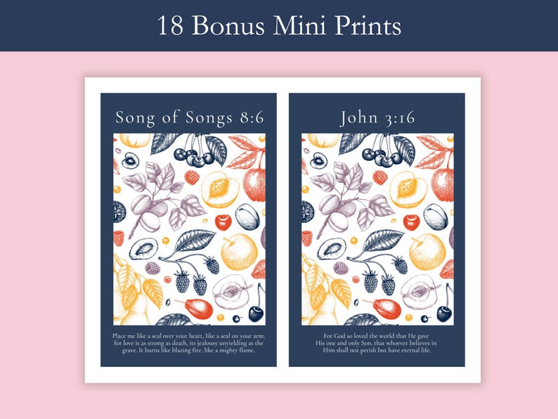 180 Bible Verse Cards, Fruit of the Spirit Scriptures, Printable ...
