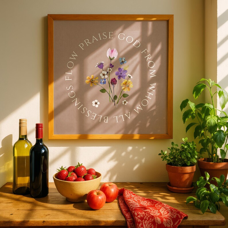 Praise God From Whom All Blessings Flow Doxology Print Square ...
