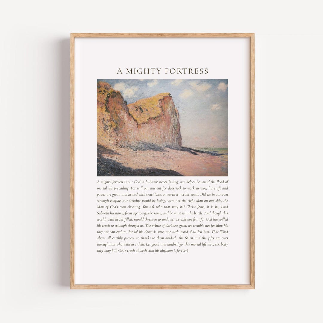 A Mighty Fortress is Our God Hymn Wall Art Digital Download Vintage ...