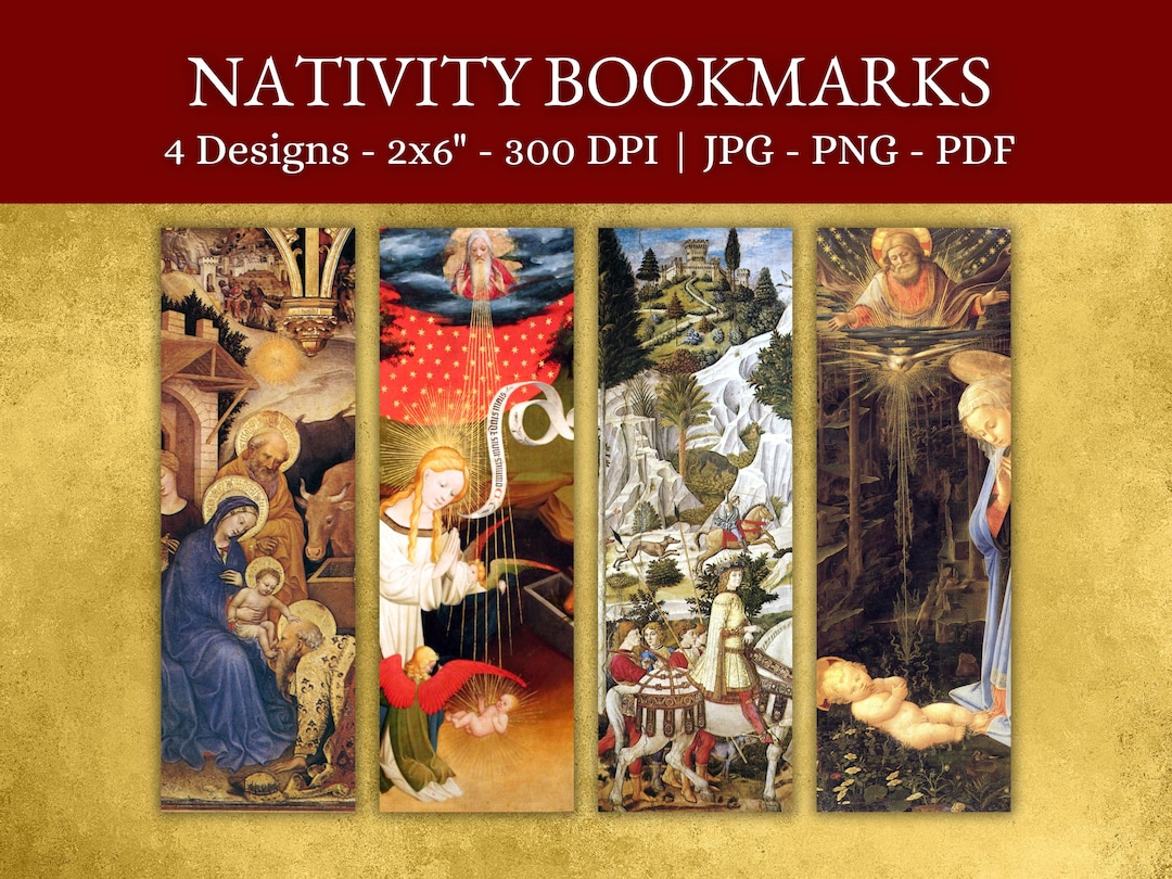 Nativity Bookmarks Christmas Printables, Stocking Stuffers, Junk ...