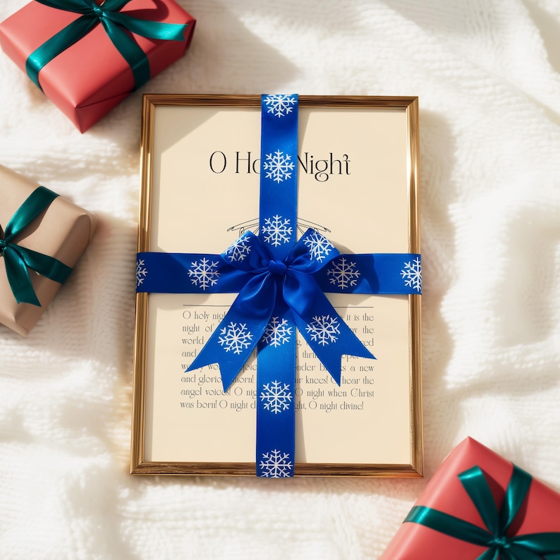 O Holy Night Christmas Carol Print: Nativity Wall Art, Printable Advent ...