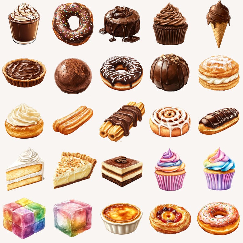 Bakery Clipart PNG, Sweet Treats, Cupcakes, Cakes, Ice Cream ...