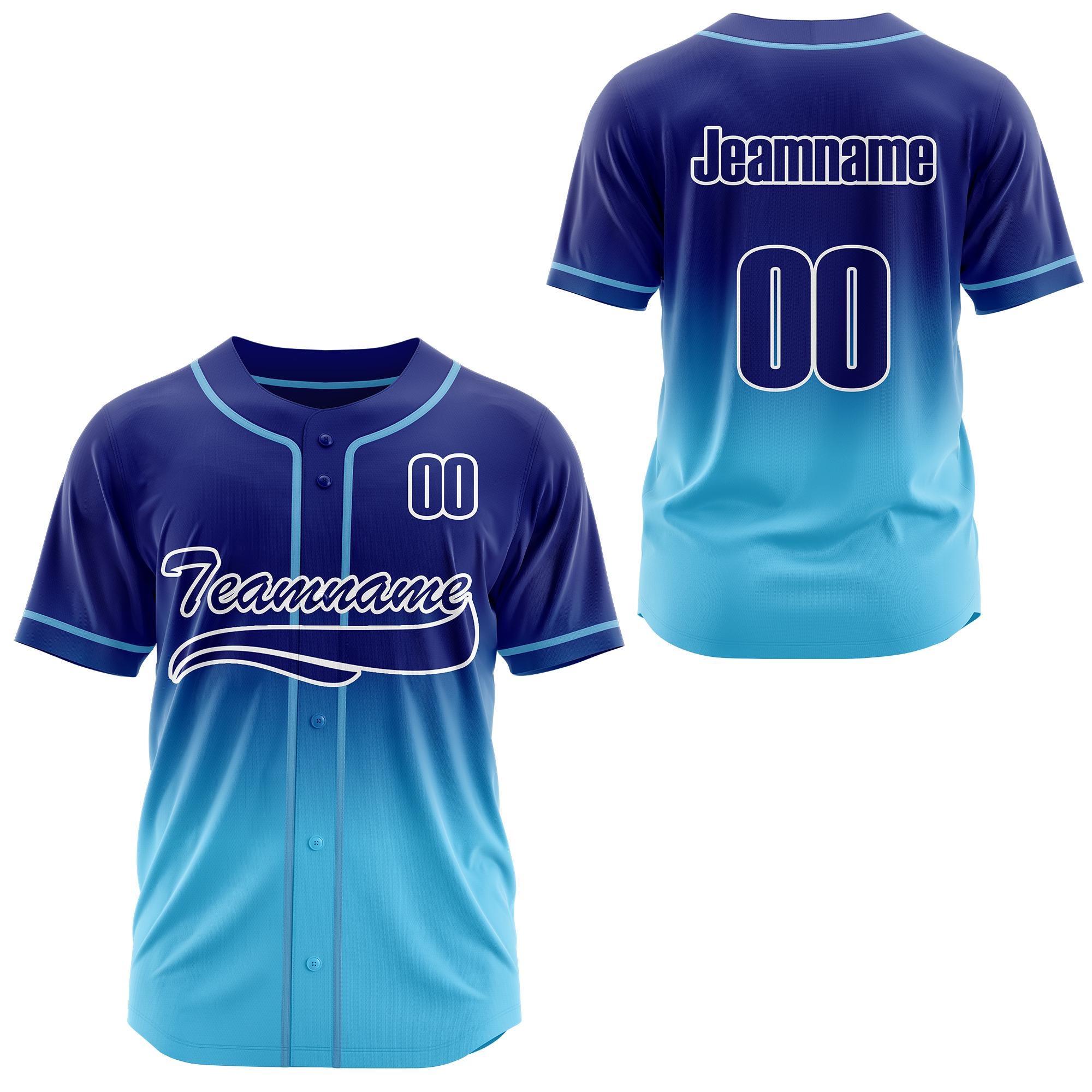 Custom Team Name Baseball Uniforms，gradient Baseball Uniforms ...