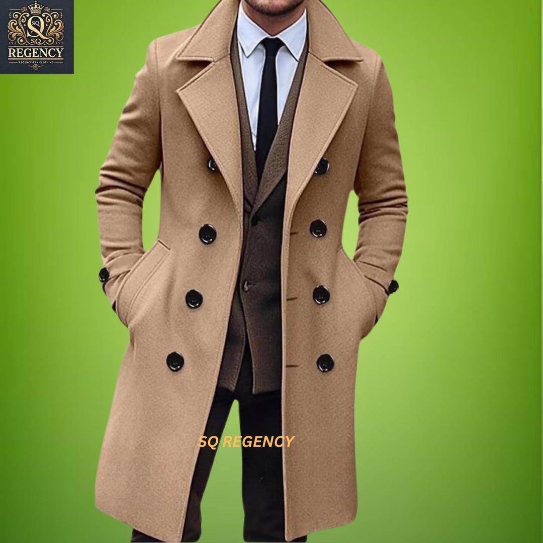 Custom-made Wool Trench Coats for Men – Long Victorian Steampunk Style ...