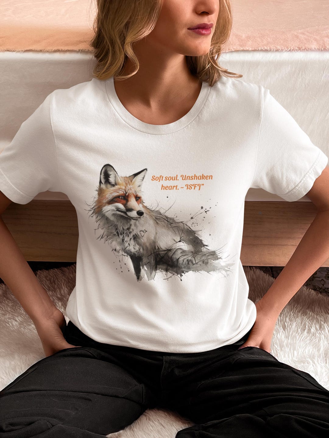 ISFJ Fox Shirt Soft Soul Unshaken Heart Gentle Strength Animal Tee Introvert Gift MBTI ...