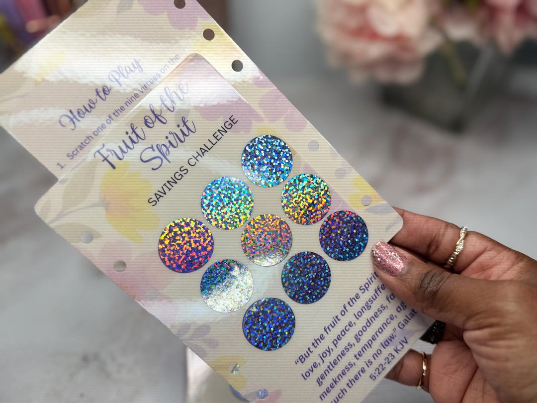 Fruit of the Spirit Scratch-off Savings Challenge Bundle |laminated A6 ...