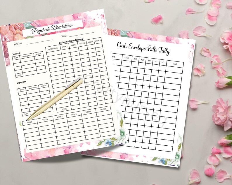 Zero Based Budget Printable, Weekly Paycheck Breakdown Planner, Bills ...