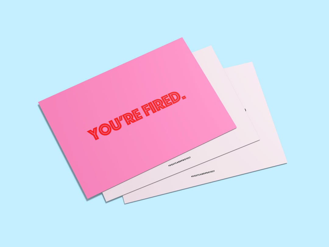 Printable 'you're Fired' Postcard - Ides of Trump! - Etsy