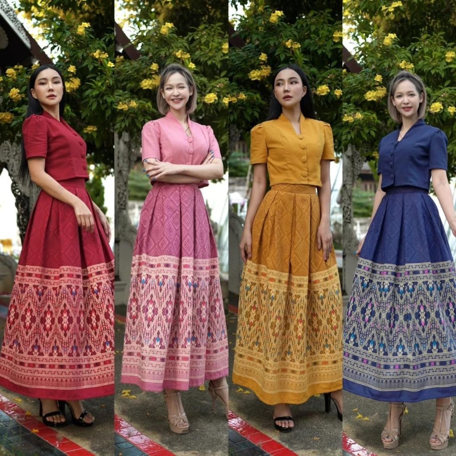 Vintage Lanna TRADITIONAL CLOTHES SET - Thai Dress - Thai Lanna Style ...