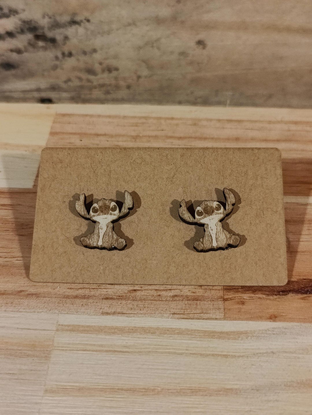 Laser Engraved Wooden Earrings - Mouse Collection - Etsy