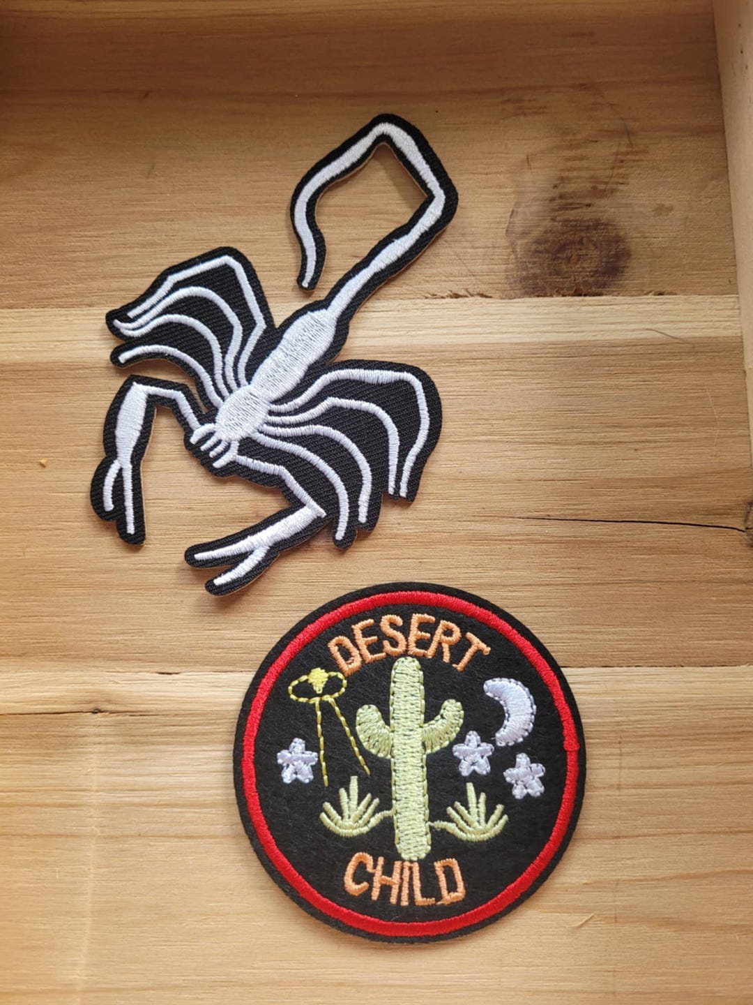 2 Pack Iron On/sew on Scorpion & Desert Child Patches - Etsy