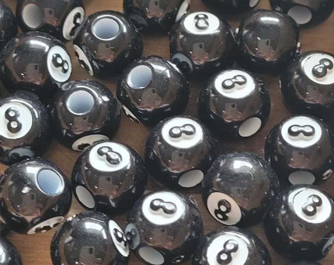 25 Acrylic 8 Ball Beads - Etsy