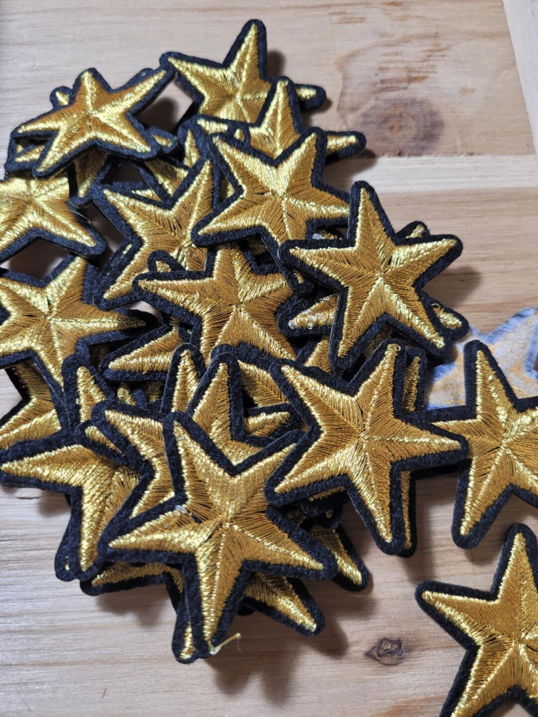 Iron On/sew on Gold Star Patches - Etsy