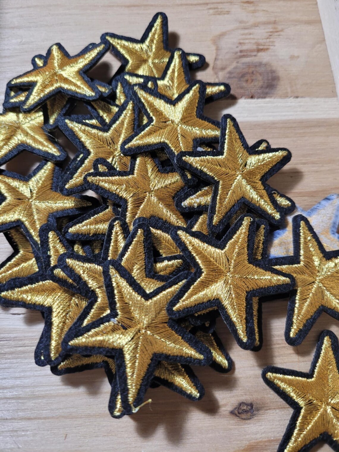Iron On/sew on Gold Star Patches - Etsy