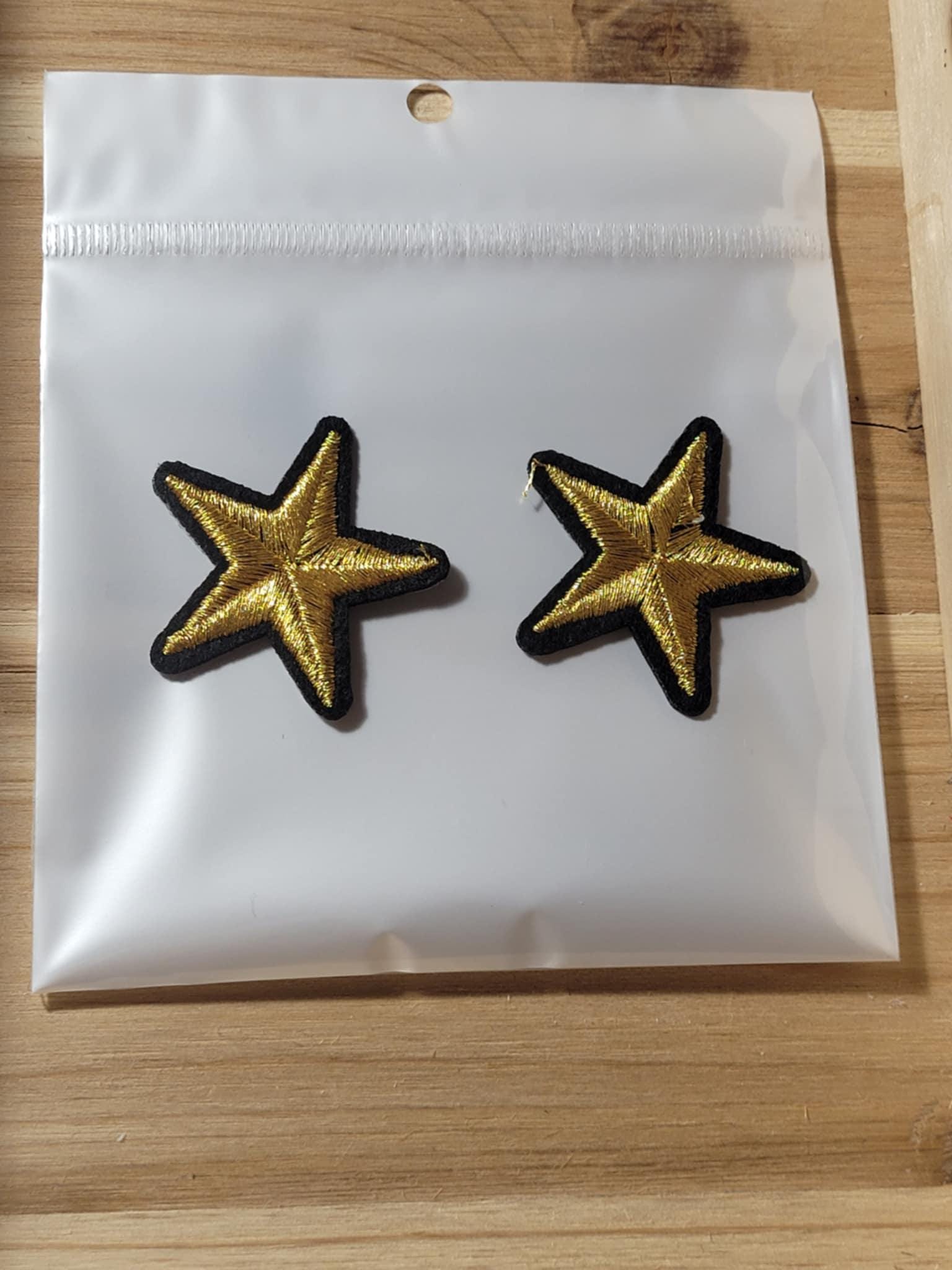 Iron On/sew on Gold Star Patches - Etsy