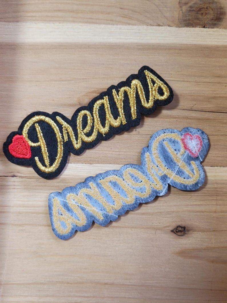 Iron On/sew on "dreams" Patches - Etsy