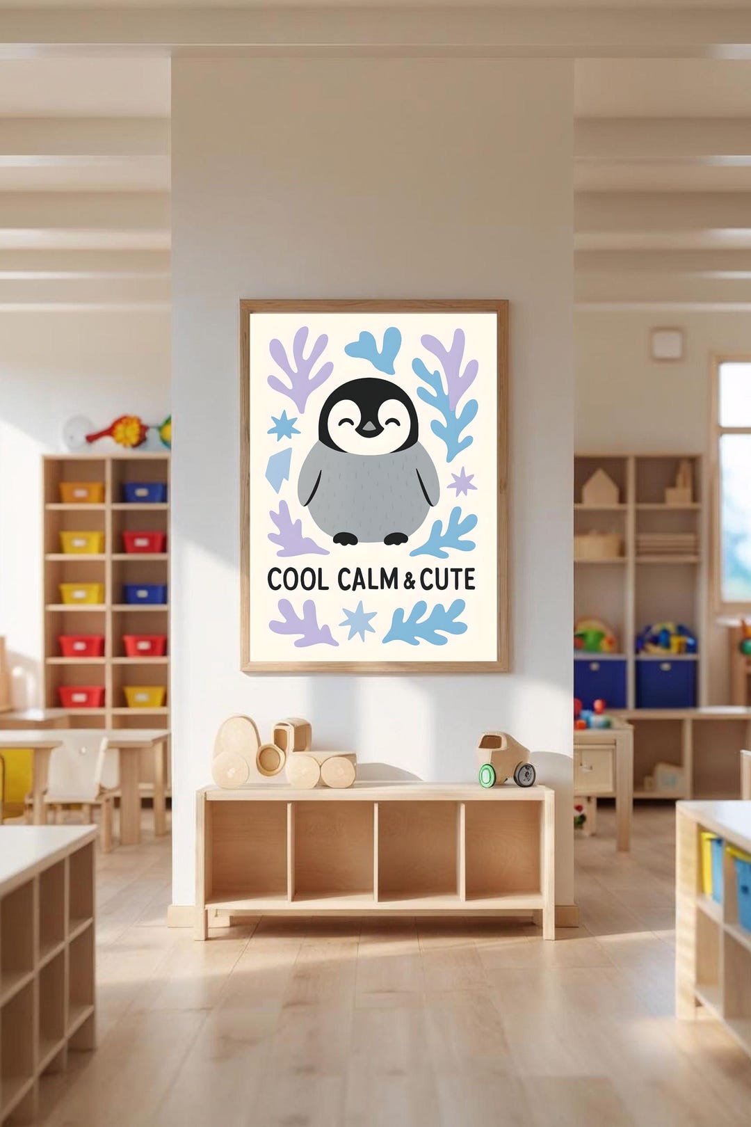 Penguin Nursery Print, Kids Room Decor, Matisse Inspired (digital ...