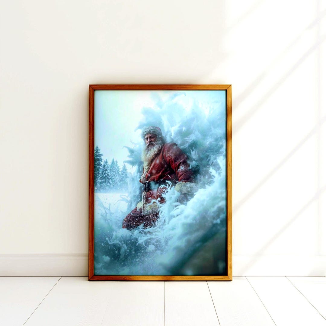 Blizzard Santa Claus AI Art - Instant Digital Download Gift for Holiday ...